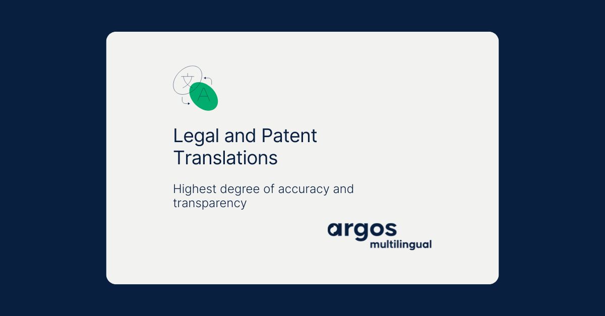 Legal and Patent Translations | Argos Multilingual